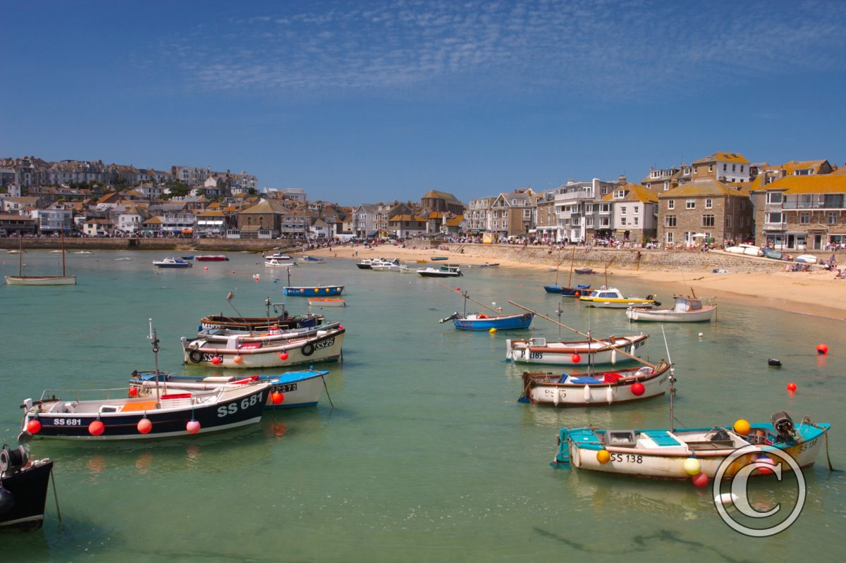 St Ives From The Harbour Wall | North Coast | Cornwall | Photography By ...